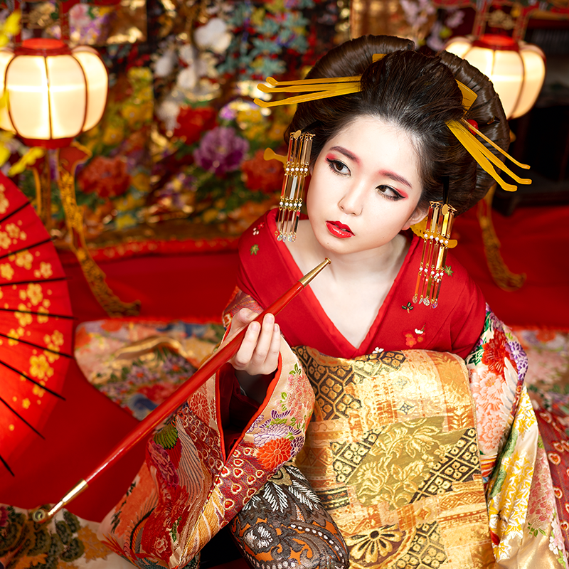 Japanese Kimono Oiran Transformation Photo Studio Yairo STUDIO LEMON Cosplay Shooting
